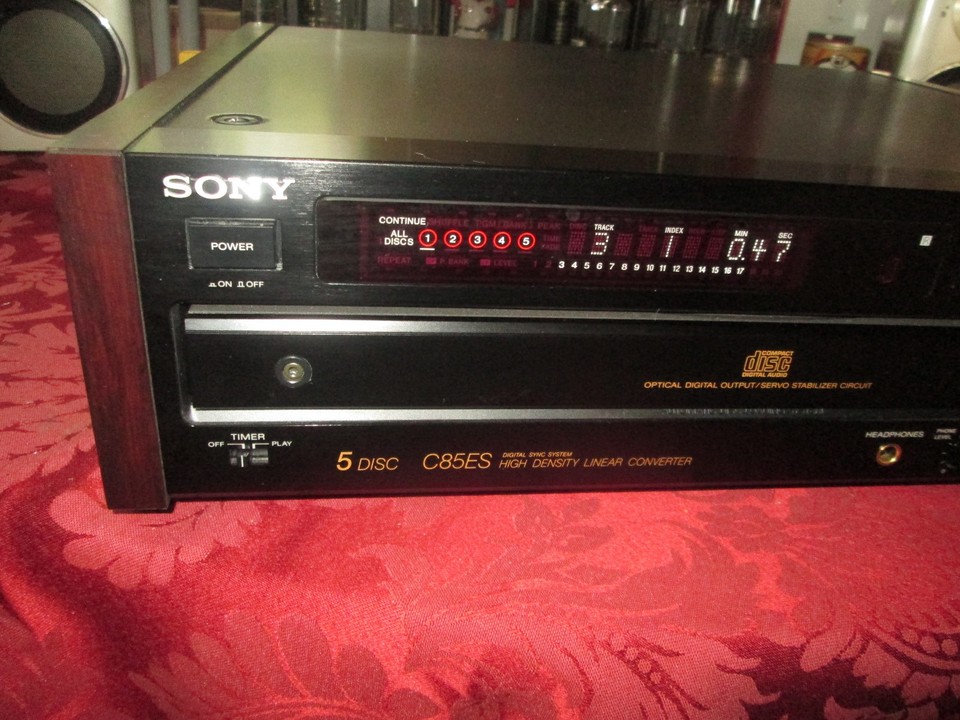 SONY CDP-C85ES 5 Disc CD Player Changer High Density Linear Converter ...
