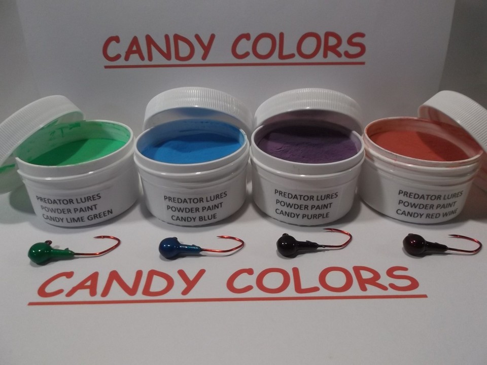 JIG HEAD FISHING LURE 1 Oz POWDER PAINT IN 1 OZ WIDE MOUTH JARS Jigs | eBay
