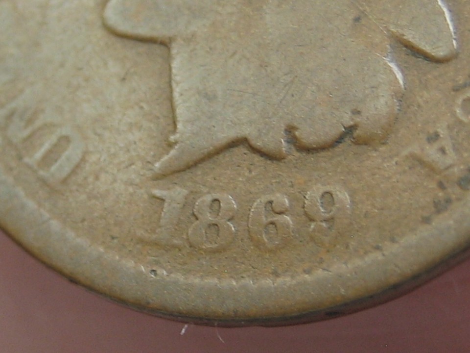 1869/9, 1869/69 Indian Head Cent Penny- Good Details, RPD | eBay