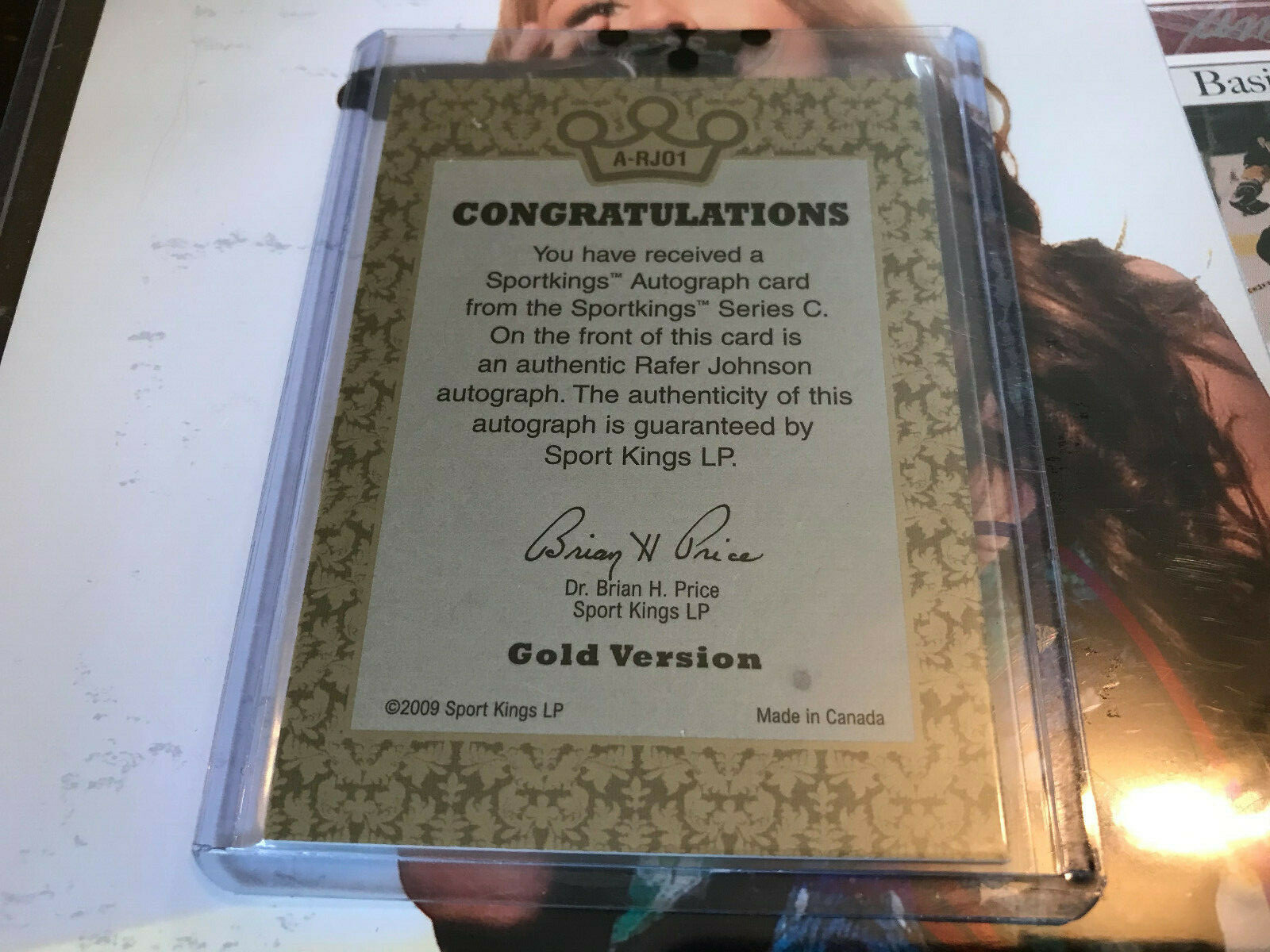 2009 Sport Kings Autograph Rafer Johnson 1960 Olympic Decathlon ...