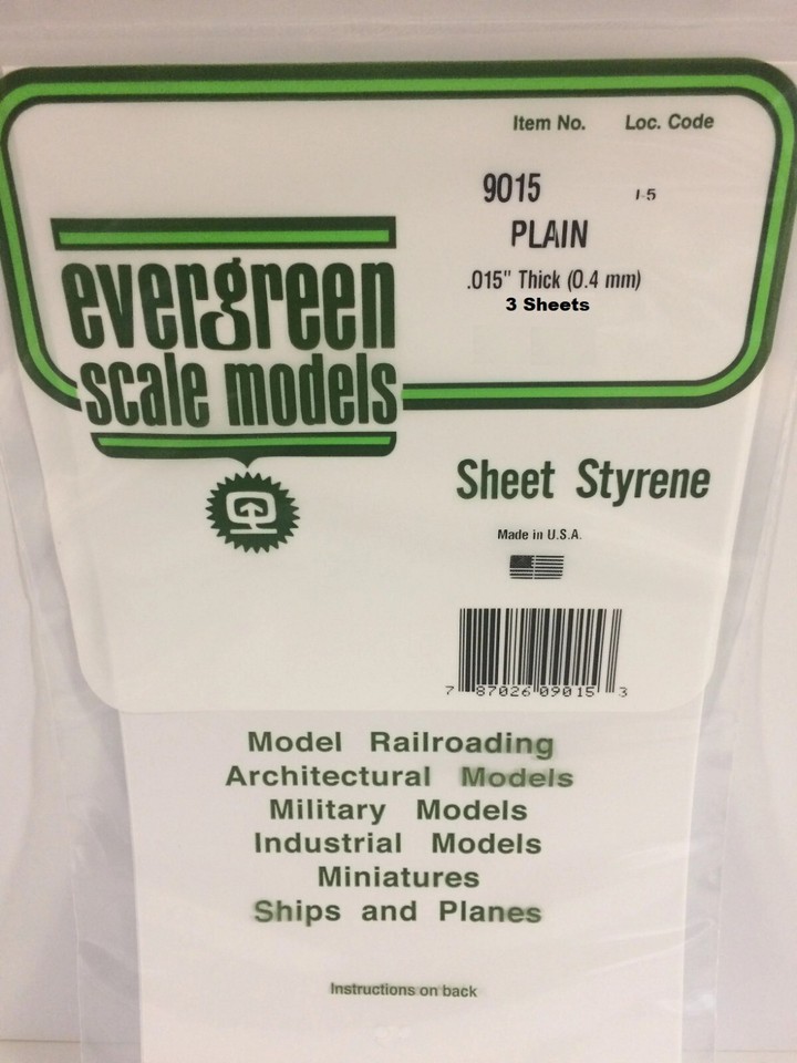 Evergreen Scale Models Styrene Plastic Sheets – Various Thicknesses ...