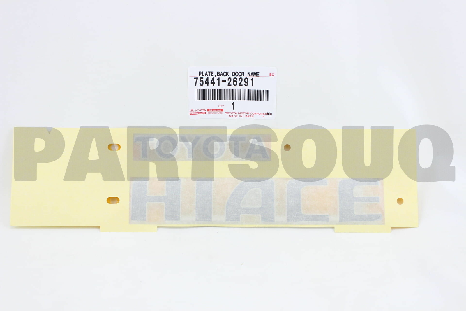 7544126291 Genuine Toyota PLATE, BACK DOOR NAME 75441-26291 | eBay