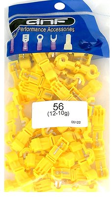 50 PACK YELLOW 12-10 GAUGE T-TAPS QUICK SPLICE ELECTRICAL TERMINALS ...