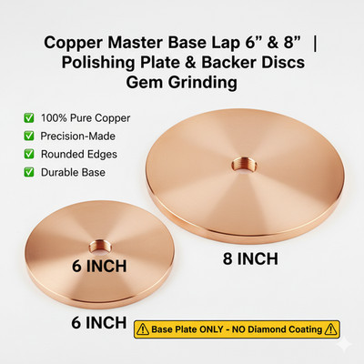 Copper Master Base Lapidary 8" Polishing Plate & Backer Discs | Gem ...