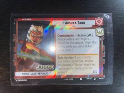 SWU - Ahsoka Tano Leader JUDGE Foil - Star Wars Unlimited | eBay