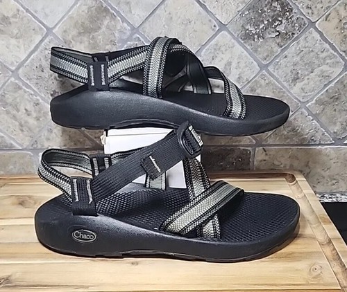 Chaco Sandal Mens 10 Black Sage Classic Hiking Trail Water Shoes Chacos ...