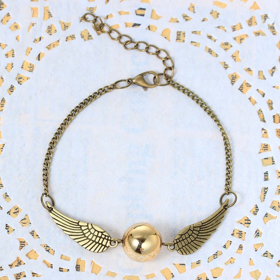 Harry Golden Snitch Bracelet Double Wings Charm Bracelet | eBay