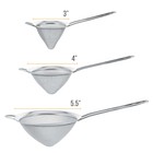 U.S. Kitchen Fine Twill Mesh Stainless Steel Conical Strainer Set 3 4 5 ...
