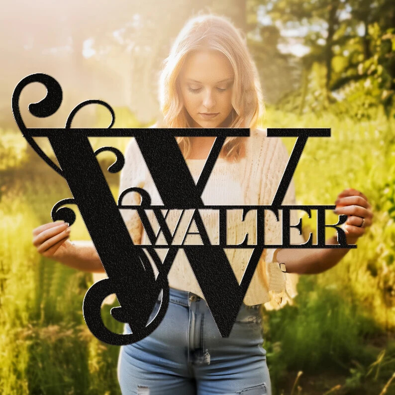 Custom Last Name Metal Sign, Personalized Family Name Wall Art Decor | eBay