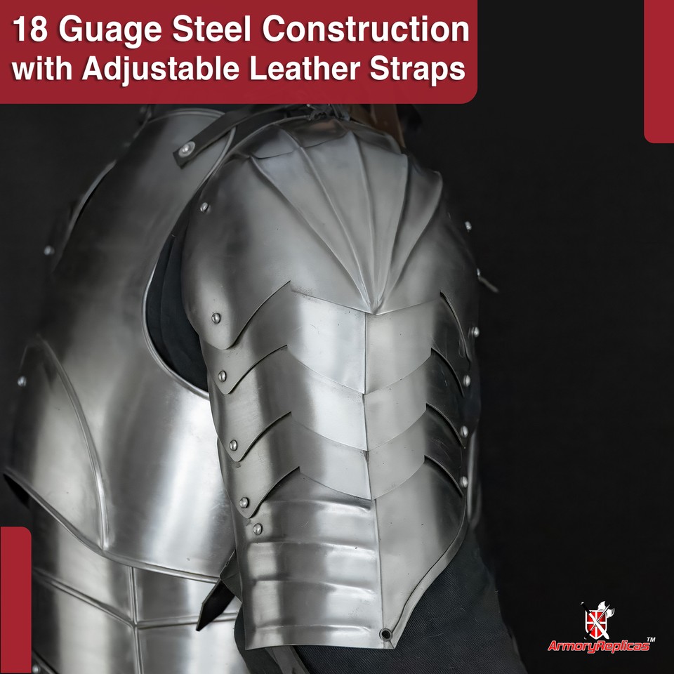 Medieval Steel Spaulder Pauldron 18G Armor Set for Reenactment Cosplay ...