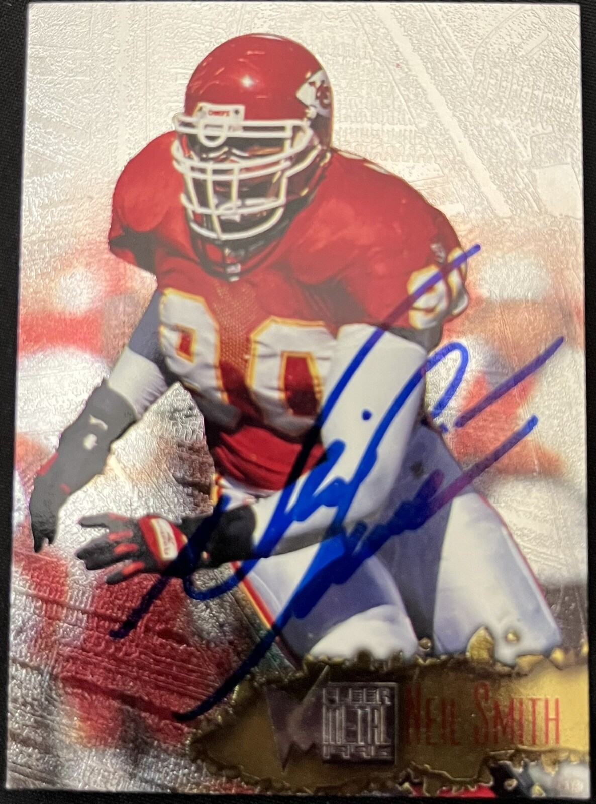 Kansas City Chiefs Neil Smith 1996 Fleer Metal Signed Card #62 | eBay