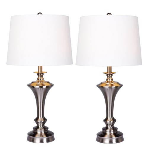 Cory Martin W-1565BS-2PK Table Lamp, 30", Brushed Steel, 2 Set ...