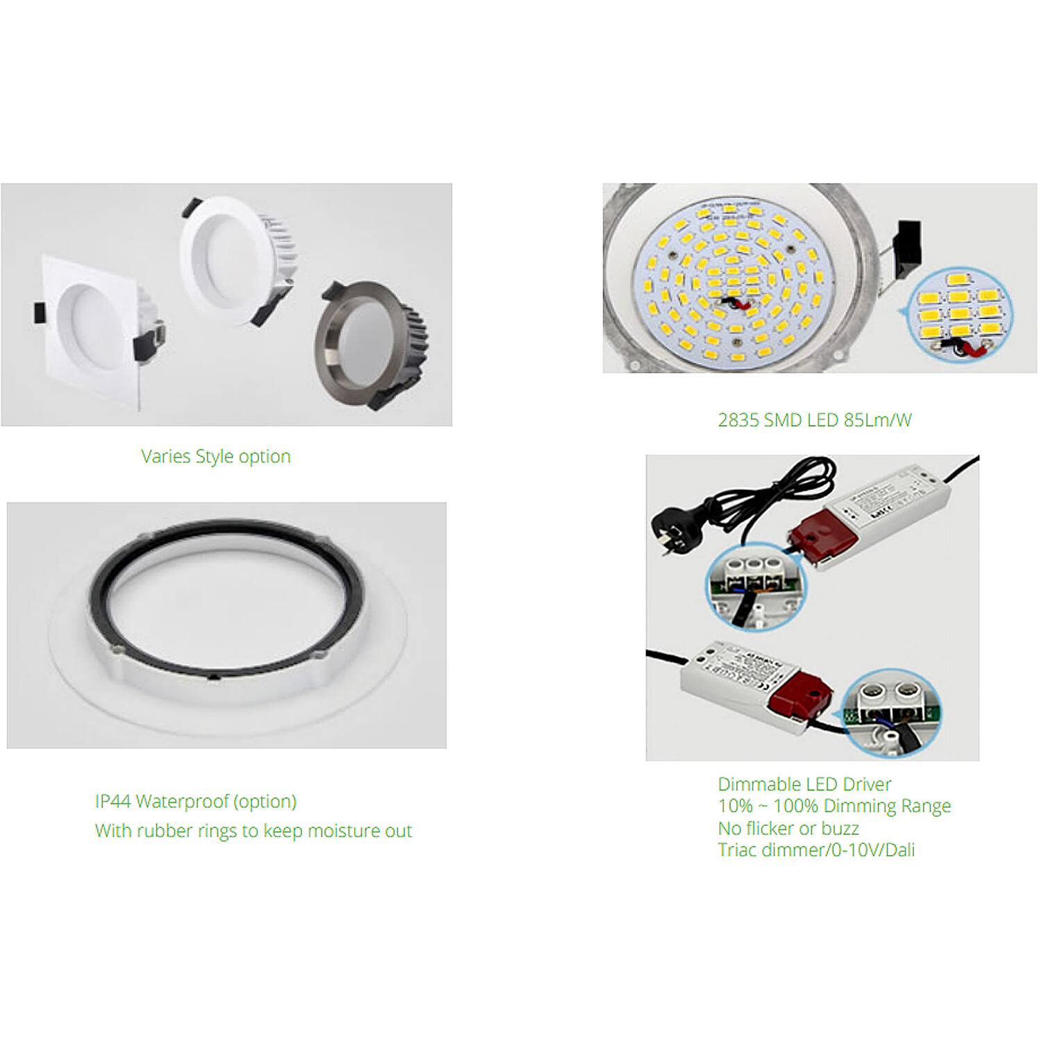 "10 unit set"Vegas LED Downlight Dimmable KIT Light+Driver+AU Plug VEET ...
