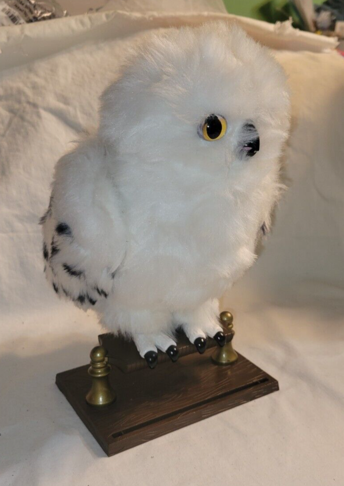 Universal Studios Harry Potter Hedwig Snowy Owl Plush Animated Stuffed ...