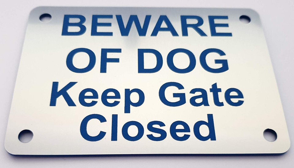 Beware of Dog Keep Gate Closed Sign Plaque Close Shut Outdoor Rated ...
