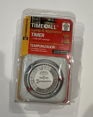 Intermatic Time All Lamp & Appliance Timer TN111CL with 2 On/Off ...