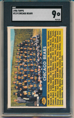 1956 Topps Football Chicago Bears Team Card (#119) SGC9 SGC | eBay