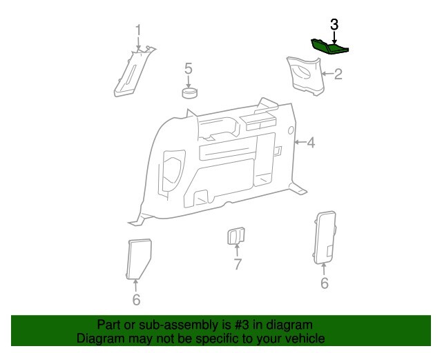 For Ford Freestar 2004-2007 Ford 3F2Z17601B32AAB Upper Body D-Pillar ...
