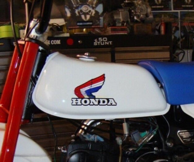 Honda ATC70 ATC 70 White Painted Steel Fuel Petrol Tank 1978-1985 Model ...