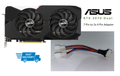 Asus RTX 3070 Dual 7 pin / 2x 4 pin GPU FAN Adapter converter cable ...