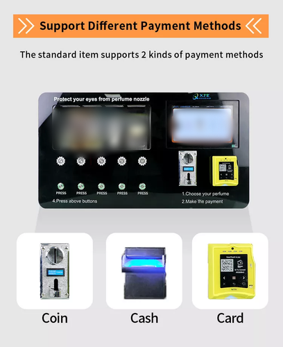 Automatic Wall Mounted Spraying Perfume Vending Machine Coin Operated ...