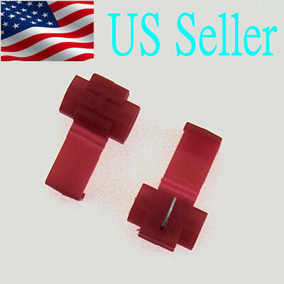 100x Red Scotch Lock Quick Splice Wire Cable Connector Terminal Crimp ...
