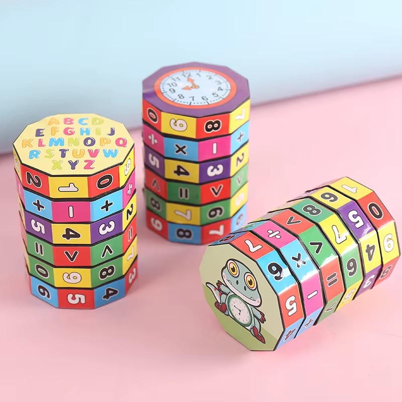 Montessori Magic Cylinder Mathematics Numbers Cube Arithmetic Toy Kids ...