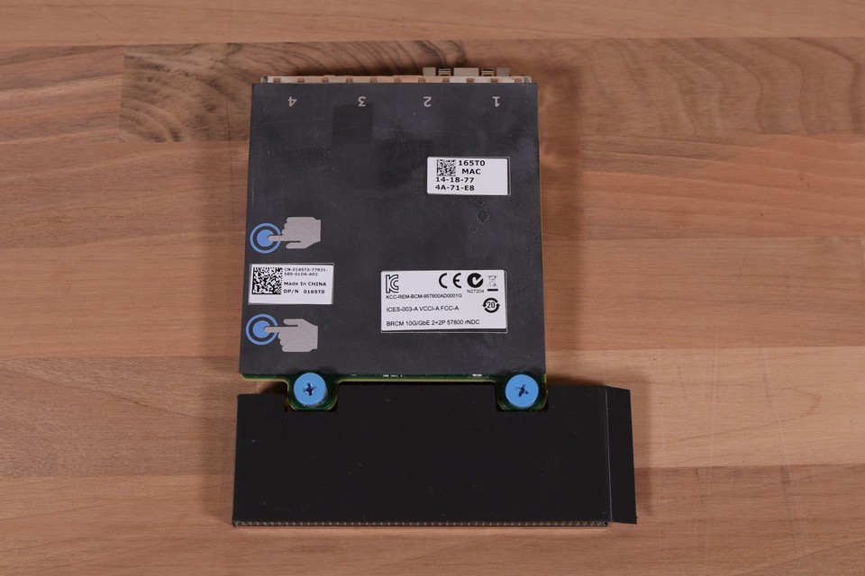 Dell 0165T0 Broadcom 57800S Quad Port SFP+ 2x10GbE RJ45 2x1GbE NIC ...