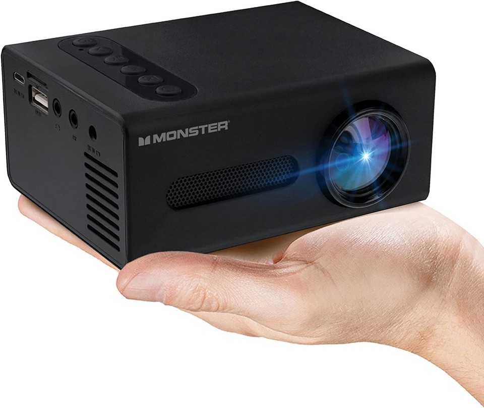 Monster Vision Image Mini Portable LCD Projector 1920x1080 HD (MHV1 ...