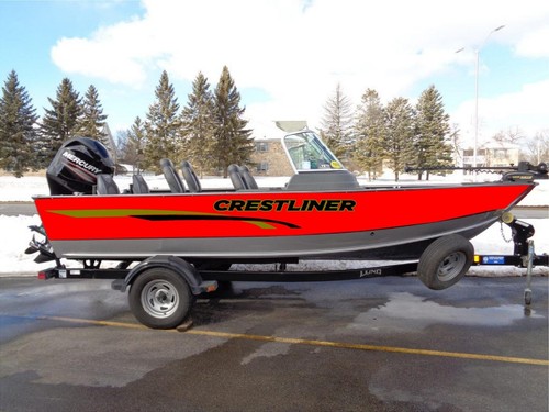 CRESTLINER CUSTOM BOAT GRAPHICS DECALS HUGE STRATUS | eBay