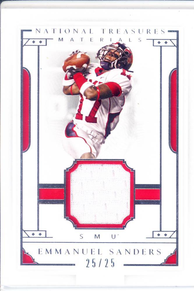 emmanuel sanders game used gu jersey patch smu mustangs college 25/25 ...