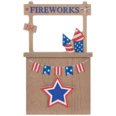 Patriotic Firework Stand Booth 4th of July Tabletop Decor 5.88" | eBay