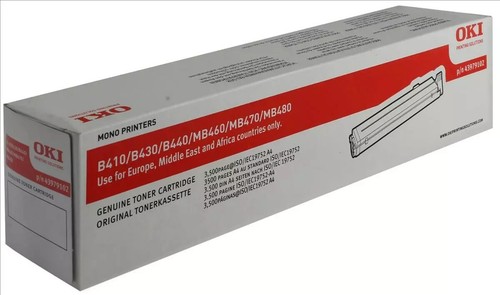 Genuine OKI Toner Cartridge Black 43979102 B4100 B430 B440 VAT INCLUDED ...
