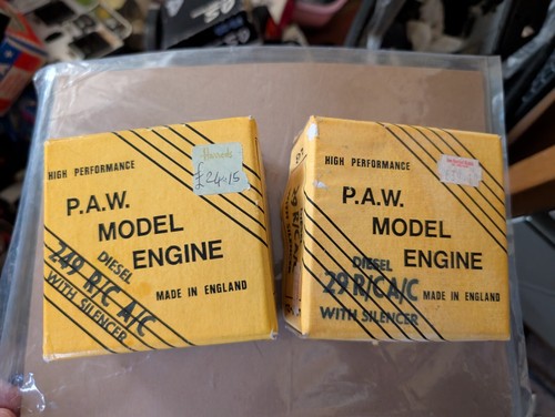 Vintage England PAW 29 + 249 Diesel Model Airplane Engine BOX ONLY!! | eBay