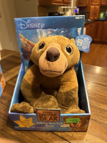 Disney 2003 Brother Bear Cub Koda Plush Doll Talking 14” Hasbro Rare ...