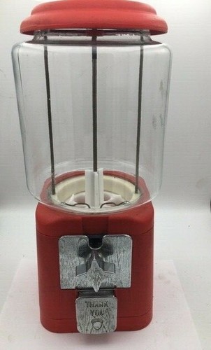 Nice Vintage Oak Acorn 11 lb Round Glass Globe Gumball Candy Nut ...