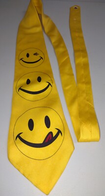 Yellow Smiley Face Silk Joe Boxer Tie | eBay