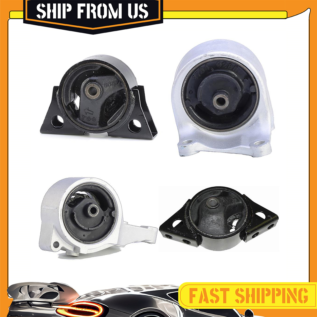 Anchor 4X Engine Motor Mounts AT Mounts For 98-01 ALTIMA L4 2.4L 4Spd ...
