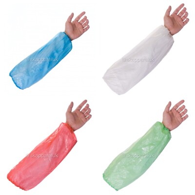 Disposable Plastic Arm Sleeves Covers Oversleeve Cleaning Protective ...