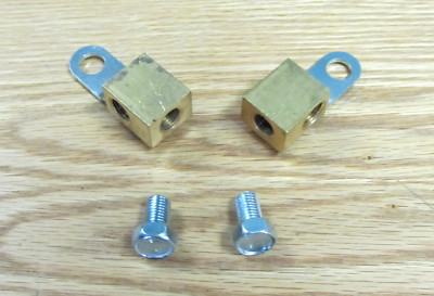 1955 Chevy Front Brake Line Brass Junction Tee Blocks & Correct Bolts ...