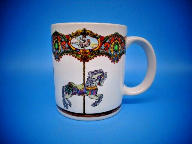 *Vtg Horse Carousel Coffee Mug Tea Cup Merry Go Round Colorful Horse ...