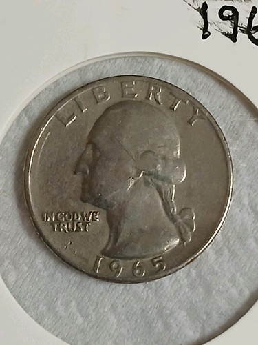1965 Washington Quarter - No Mint Mark- Rim Letters, Filled A Errors-US ...