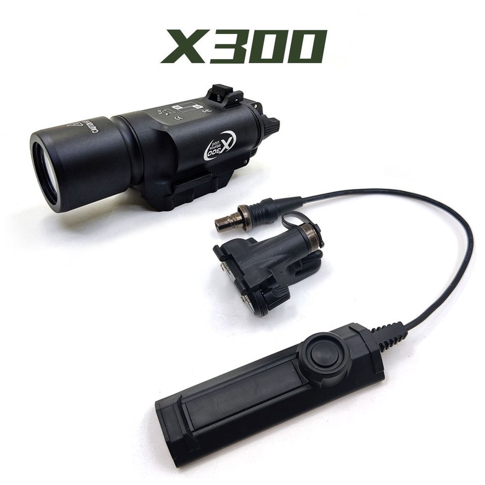 Tactical X300 LED Weapon Light For Pistol Flashlight with Switch Fit ...
