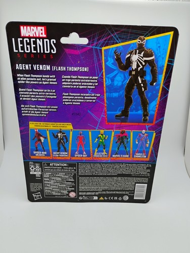 Marvel Legends AGENT VENOM Flash Thompson 6" Figure Retro Spiderman ...