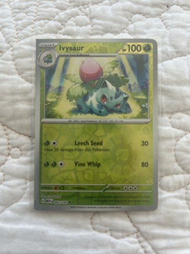 CORNER MISCUT ERROR - Ivysaur SVE 002/165 Reverse Holo - Pokemon 151 ...