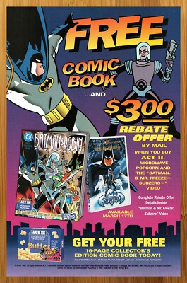 1998 Batman & Mr. Freeze Subzero VHS Video Print Ad/Poster Movie Promo ...