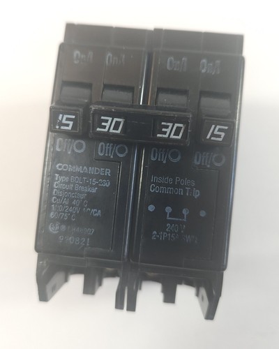 Commander Quad Circuit Breaker 15/30/30/15 Amp Type BQL Bolt On | eBay