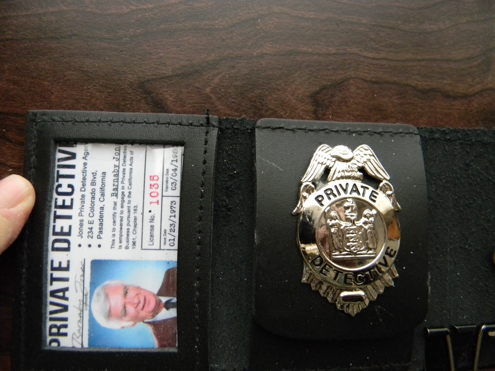 BARNABY JONES 1970'S TV SHOW ID CARD BADGE CASE REPLICA PROPS | eBay