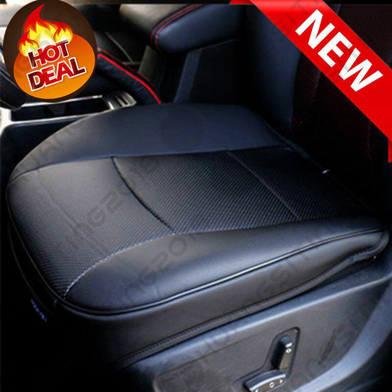PU Leather Deluxe Car Cover Seat Protector Cushion Black Front Cover ...