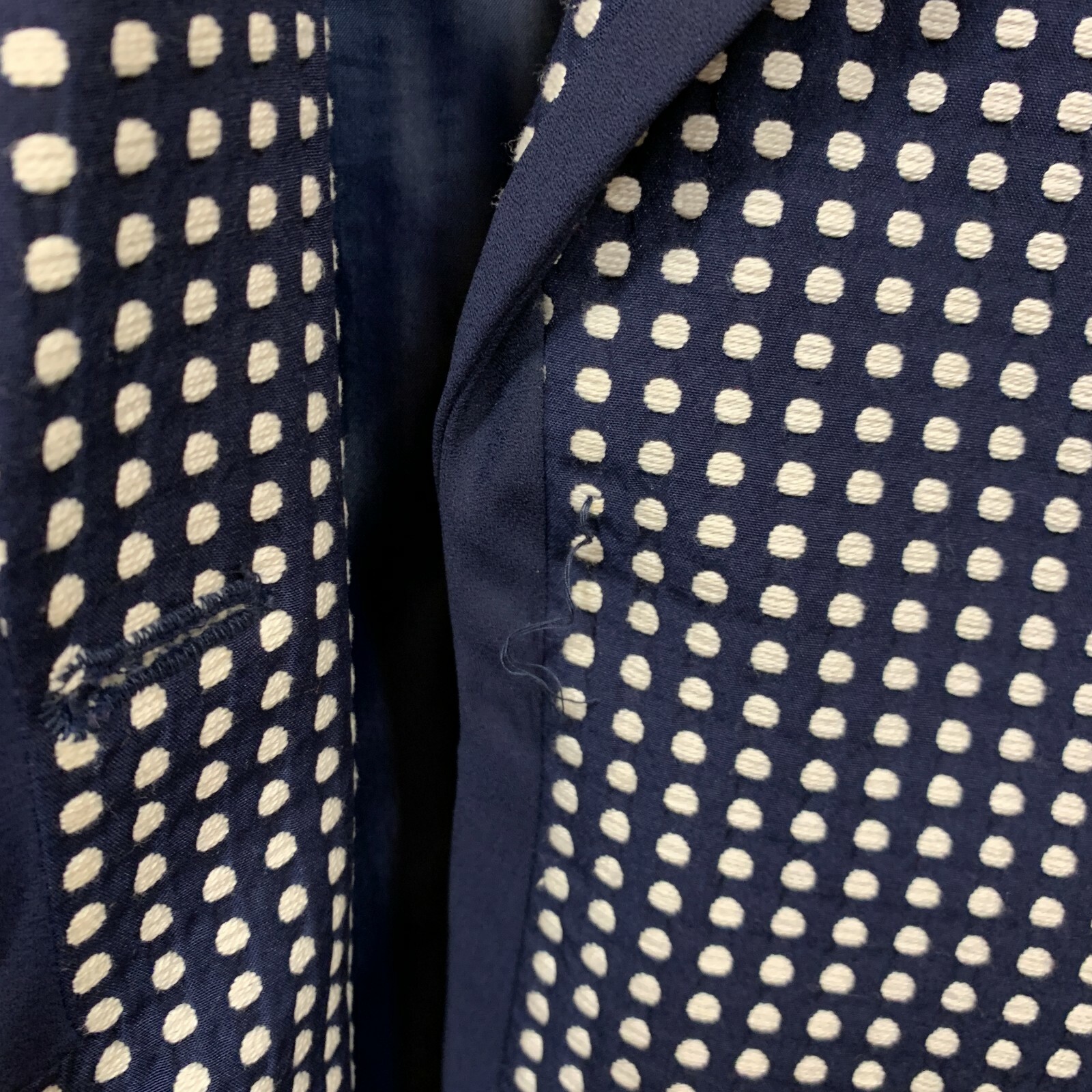 Judith Hart Petites Navy Blue White Polka Dot Ladies … - Gem